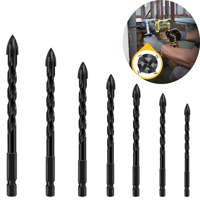HOLE SAW MULTI-CONSTRUCTION Metal Drill Bit Triangle Drills Glass Drill ...