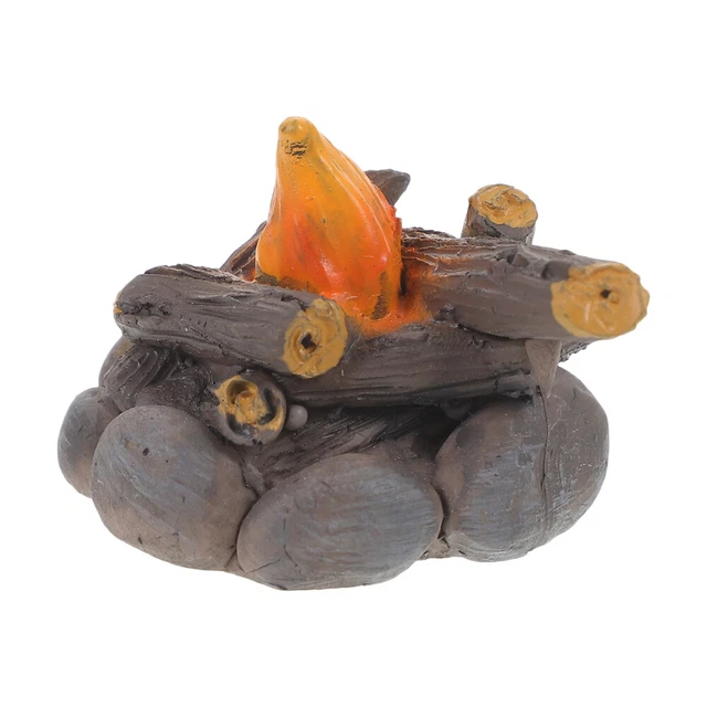 MINIATURE BONFIRE MODEL Mini House Decoration Campfire Ornament Mini ...
