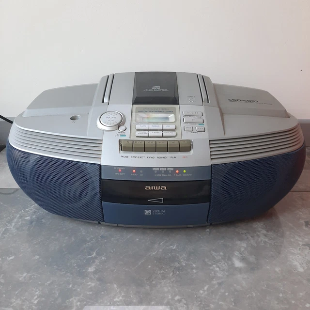 POSTE VINTAGE AIWA CSD-ED37 compact disc CD stereo radio cassette K7 ...