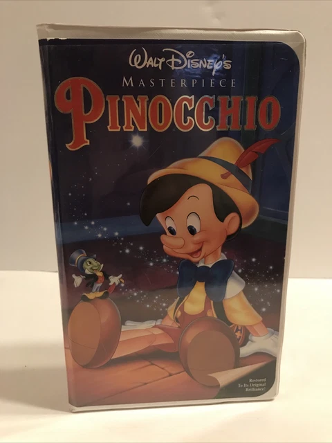 WALT DISNEY'S MASTERPIECE Pinocchio VHS 239 WHITE CLAMSHELL FREE S/H ...