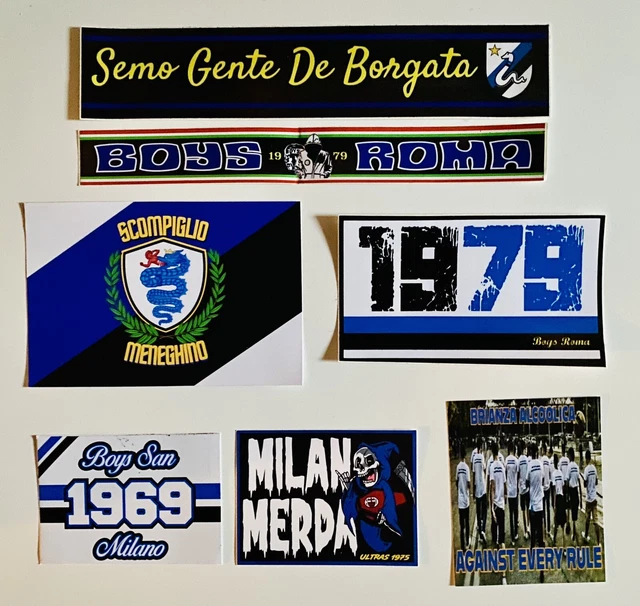 7 ADESIVI ULTRAS Inter Curva Nord Milano Ultras Stickers EUR 14,00 ...