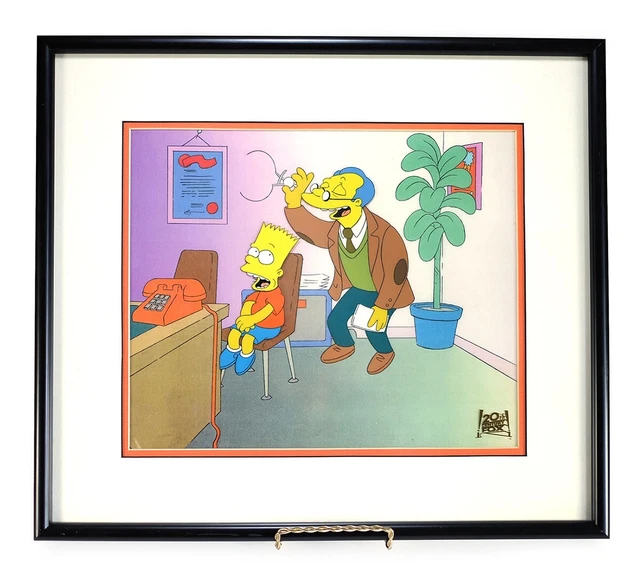 1990 ORIGINAL BART Simpson Animation Cel - S1 E2 Bart the Genius - 20th ...
