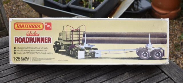 MATCHBOX AMT PEERLESS Road Runner Trailer 1/25 Scale Factory Sealed Kit ...