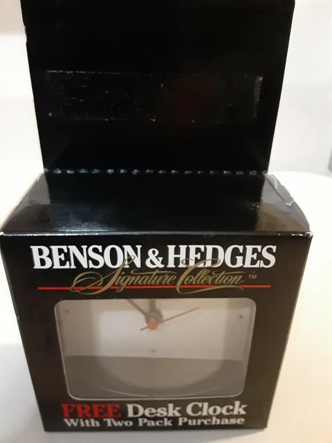 BENSON & HEDGES Desk Clock Cigarettes Signature Collection 1991 NIB ...