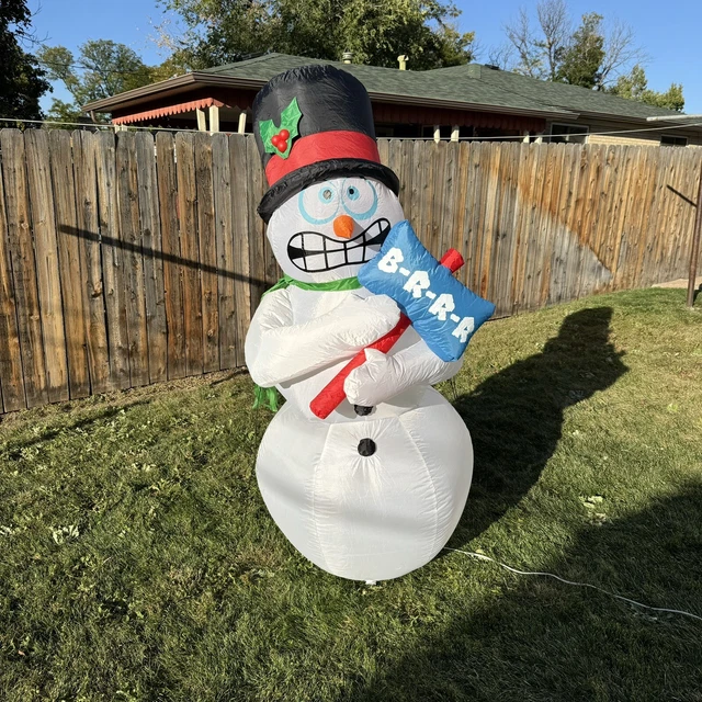 GEMMY AIRBLOWN INFLATABLE Christmas 6ft Animated Silly Shivering ...