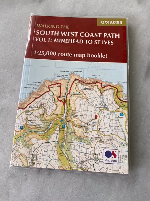 WALKING THE SOUTH West Coast Path Route Map Booklet Vol 1 Minehead To ...