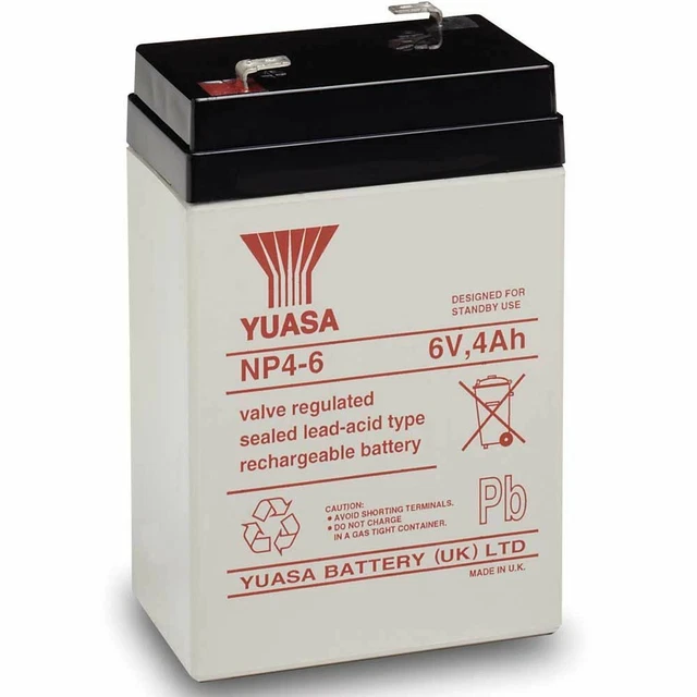 VISION CP645 6V 4Ah VRLA Lead Acid Replacement Yuasa Battery £14.95 ...