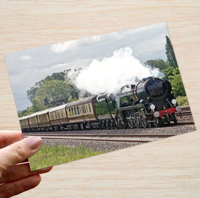 STEAM TRAIN BIRTHDAY Card Engine Locomotive suit Husband Dad Grandad ...