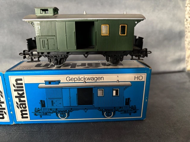 MÄRKLIN H0 NR. 4008 - Gepäckwagen mit offener Tür grün in OVP rar EUR 11,90 - PicClick DE