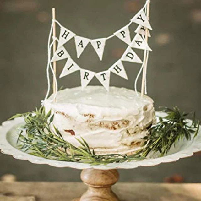 FLAG CUPCAKE HAPPY Birthday Banner Cake Topper Cake Decoration Party ...