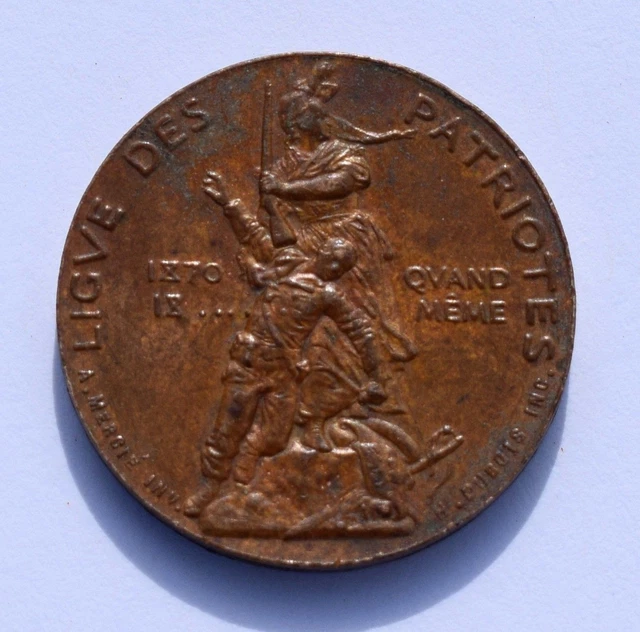 MÉDAILLE LIGUE DES Patriotes, QUI VIVE? FRANCE! 1882 - Bronze EUR 10,00 ...