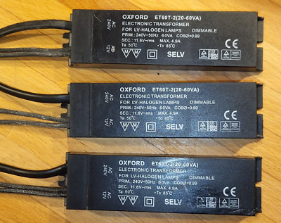 OXFORD 12V DIMMABLE Lighting Transformer 20-60VA model ET60T-2(20-60VA ...
