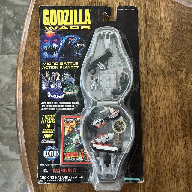 RARE GODZILLA WARS Micro Battle Action Playset 1995 Trendmasters Toho ...