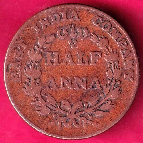 EAST INDIA COMPANY 1835 Half Anna Rare Coin #C94 £3.94 - PicClick UK