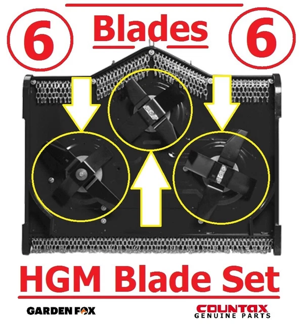 GENUINE - COUNTAX C60 Tractor 36" HGM BLADE KIT (6 Blades & Fixings) £ ...