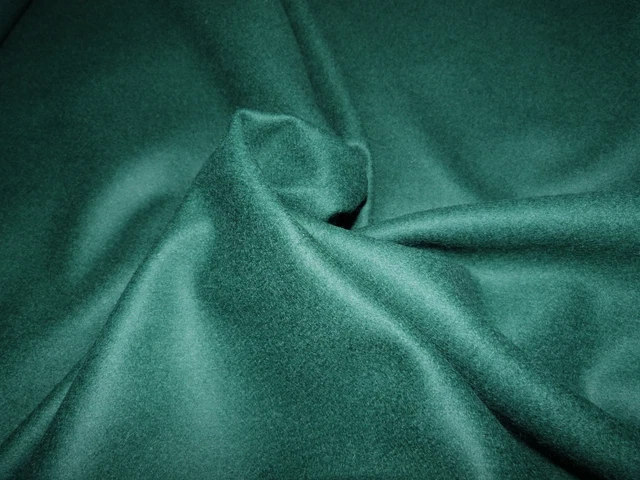 STUNNING BOILED WOOL Fabric Remnant Colour Forest Green 5M £35.00 ...
