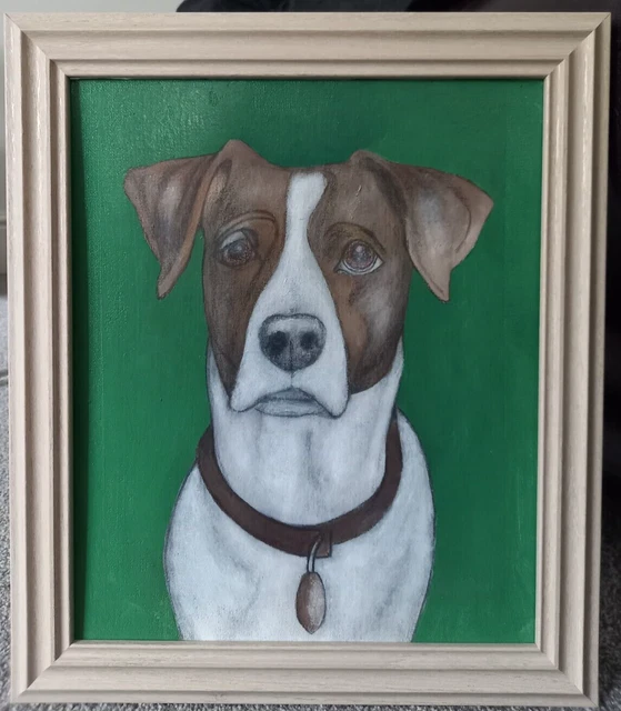 ORIGINAL OIL PAINTING Listed Artist Alex Benson Dog Portrait Rare ...
