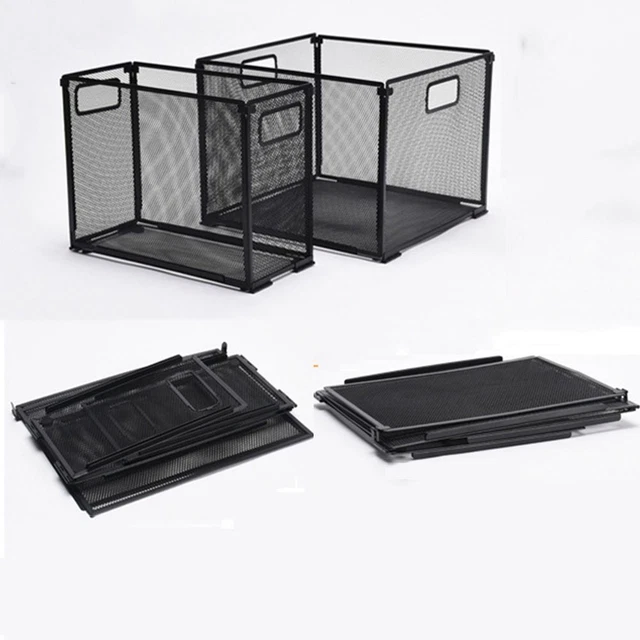 MESH METAL OFFICE Filing Crate Detachable Document Tray Home $38.76 ...