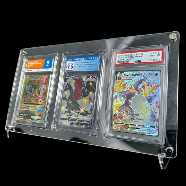 ACRYLIC PSA/CGC/ACE GRADED Display Case Frame + Stands - Pokemon Card ...