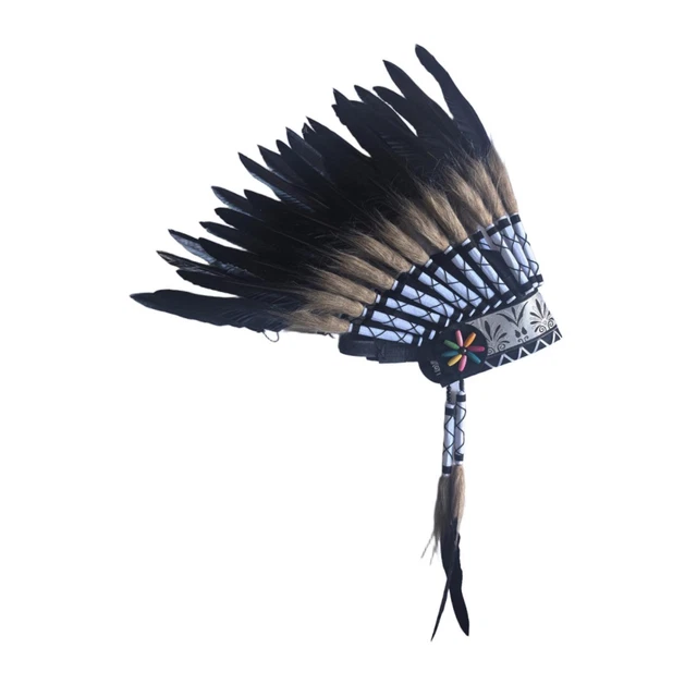 FEATHER HEADDRESS HEADPIECE Indian Headdress for Role Playing Dance Festival £22.25 - PicClick UK