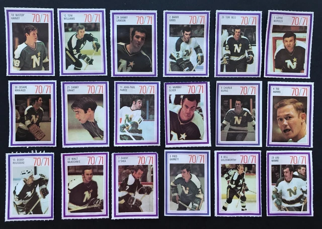 🥅 1970-71 ESSO Power Players - MINNESOTA North Stars Full team 18 ...