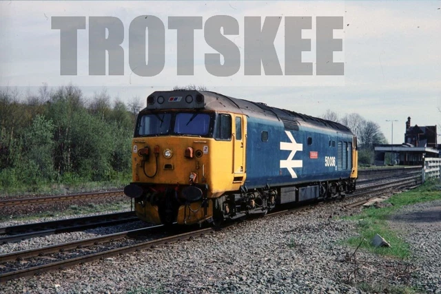 35MM SLIDE BR British Rail Diesel Loco Class 50 50036 Water Orton 1990 ...