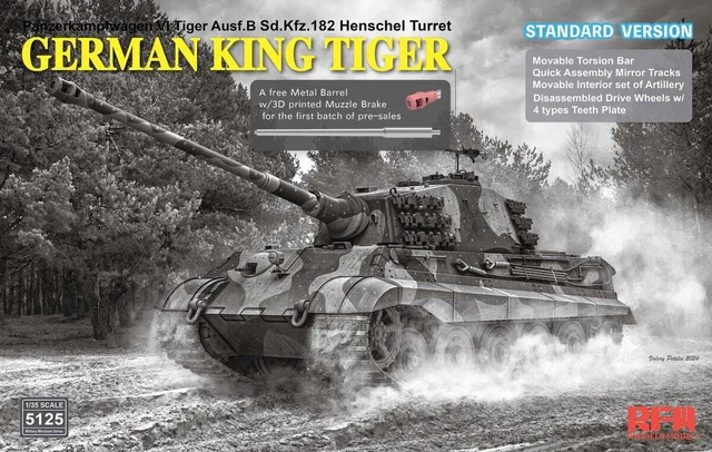 RYE FIELD MODEL RM5125 1:35 King Tiger Ausf.B Henschel Turret (Standard ...