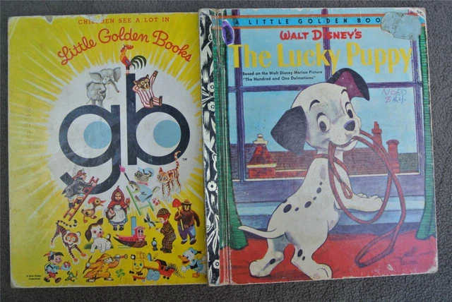 LITTLE GOLDEN BOOK:WALT Disney's THE LUCKY PUPPY #D62 SYDNEY 1973 gb ...