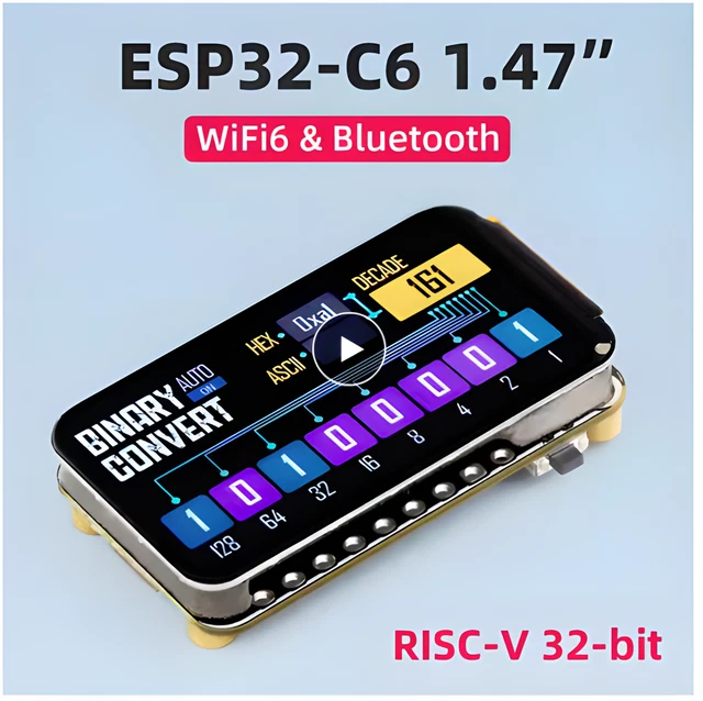 WAVESHARE ESP32-C6 1.47 Inch Display RISC-V Development Board WiFi 6 ...