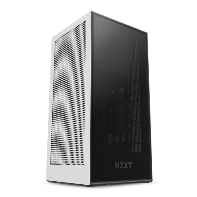 NZXT H1 MINI-ITX Windowed PC Gaming Case with 650W PSU & AIO Cooler ...
