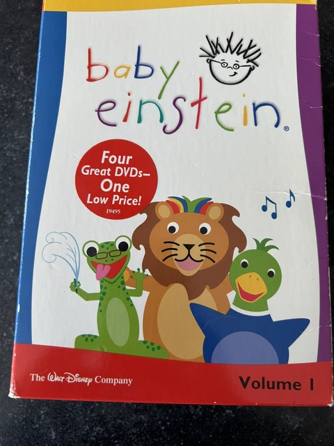 WALT DISNEY BABY Einstein Volume 1 Box Set of 4 DVDs, Family Plus Baby ...