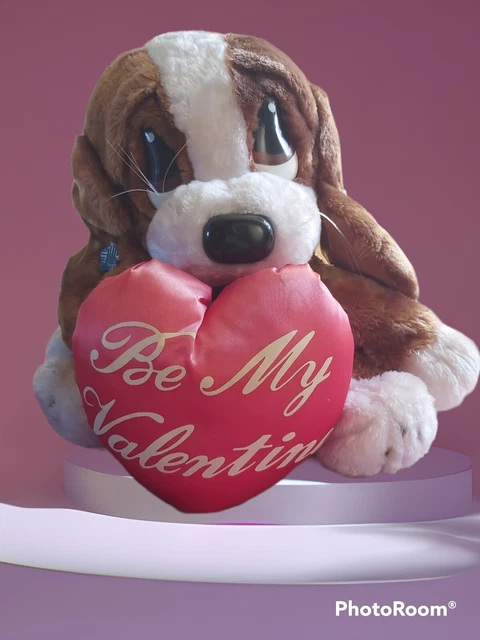 APPLAUSO VINTAGE JUMBO 20"SAD SAM BE MY VALENTINE RARO PELUCHE MORBIDO ...