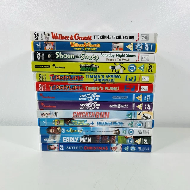 AARDMAN ANIMATION DVD Bundle x13- Wallace Gromit, Shaun Sheep, Chicken ...