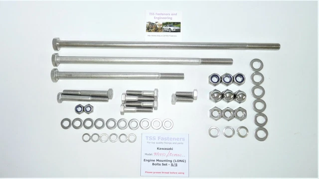 KAWASAKI Z1/Z900/Z1000 - Engine Mounting Bolts Set - Stainless Steel ...