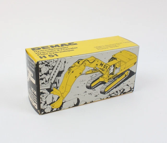 DEMAG H 51 escavatore idraulico 1:50 di NZG arancione con IMBALLO ...