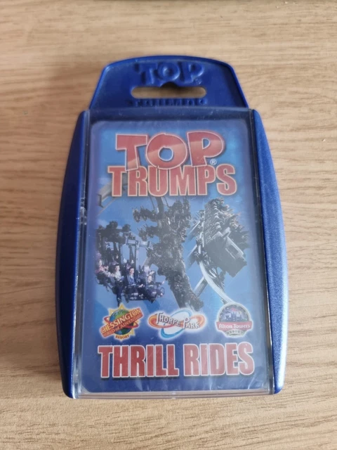 THRILL RIDES TOP Trumps 2012 Merlin Thorpe Park Alton Towers Excellent ...