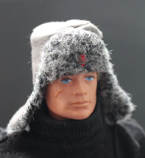 VINTAGE ACTION MAN Russian Infantry fur hat winter Ushanka hat #a £12. ...