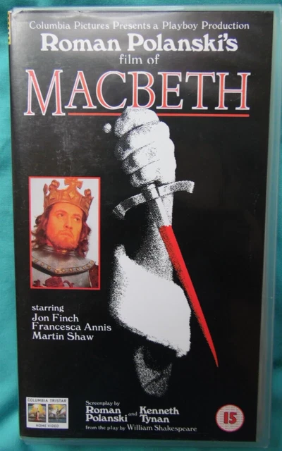 ROMAN POLANSKI FILM Macbeth Shakespeare 1997 VHS Video Film Cassette ...
