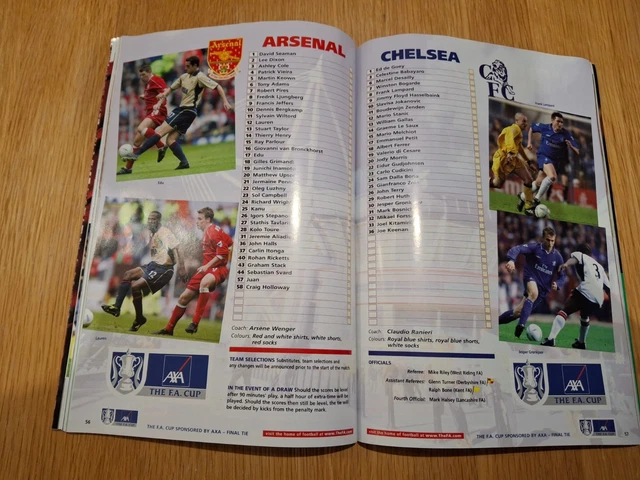 ARSENAL VS. CHELSEA FA Cup Final Programme 4 May 2002 £2.23 - PicClick UK