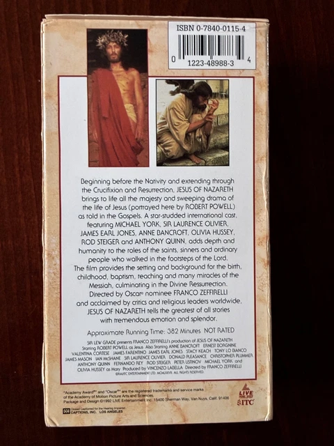 JESUS OF NAZARETH (VHS, 1999, 3-Tape Set) £6.24 - PicClick UK
