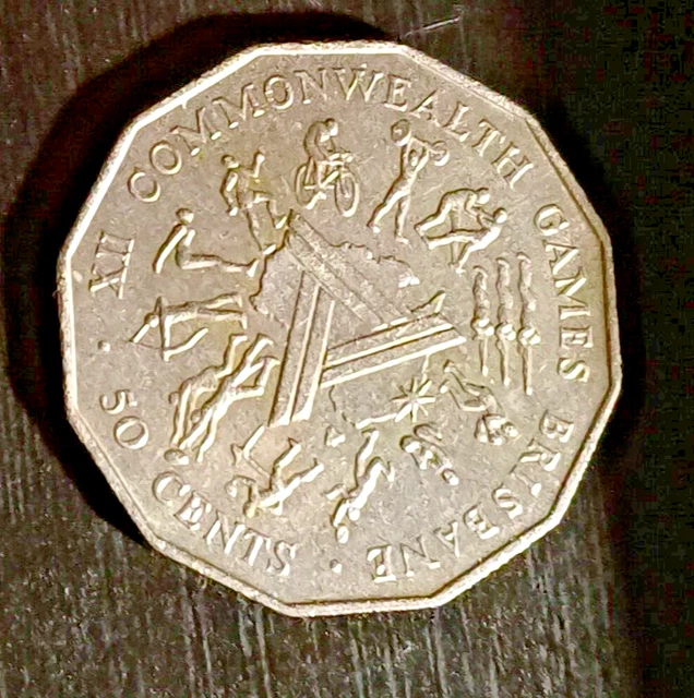 RARE 1982 50 Cent Coin Australian Commonwealth BRISBANE games $400.00 ...