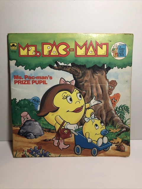 VINTAGE MS. PAC-MAN Prize Pupil Picture Book Original 1983 Golden £4.04 ...