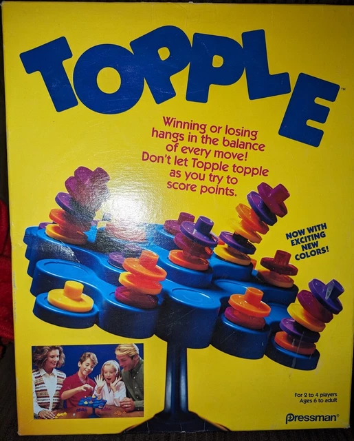 TOPPLE BOARD GAME Vintage 1999 Pressman Balancing Game £14.17 - PicClick UK