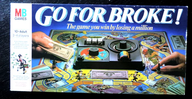 VINTAGE GO FOR BROKE BOARD GAME By MB Games 1985 Vintage Complete VGC ...