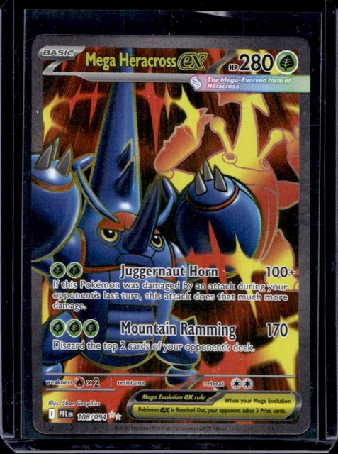 2025 POKEMON PHANTASMAL Flames Mega Heracross ex Ultra Rare #108/094 £0 ...