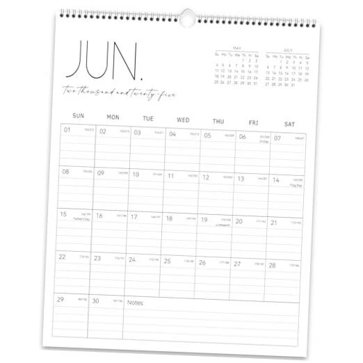 WALL CALENDAR 2025-2026, Vertical Calendar Wall 2025, Jun. 2025-Dec ...
