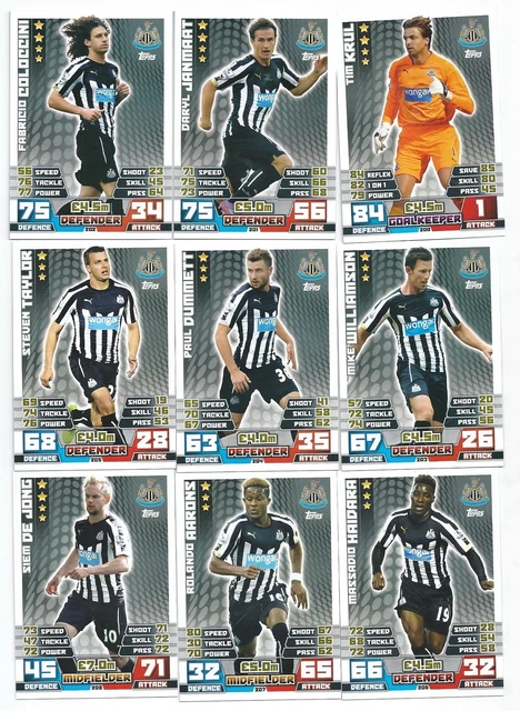 2014 / 2015 EPL Match Attax NEWCASTLE UNITED Team, Tactic, Man of the ...