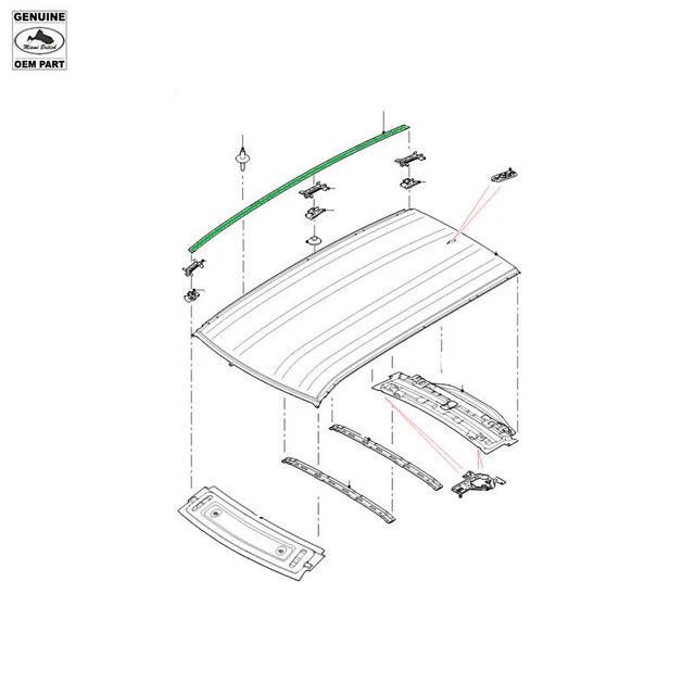 LAND ROVER ROOF Weather Strip Rh Discovery Sport Lr062618 Oem £293.44 ...