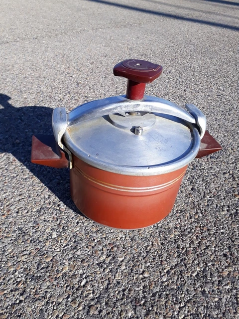 ANCIENNE COCOTTE MINUTE SEB Marron 6L 1992 Vintage Plat Marmite EUR 24 ...
