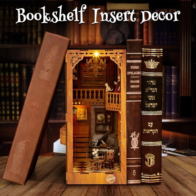 DIY BOOK NOOK Miniatur Puppenhaus Kit Bücherecke Modellbausatz Mit LED ... DIY BOOK NOOK Miniatur Puppenhaus Kit Bücherecke Modellbausatz Mit LED ...